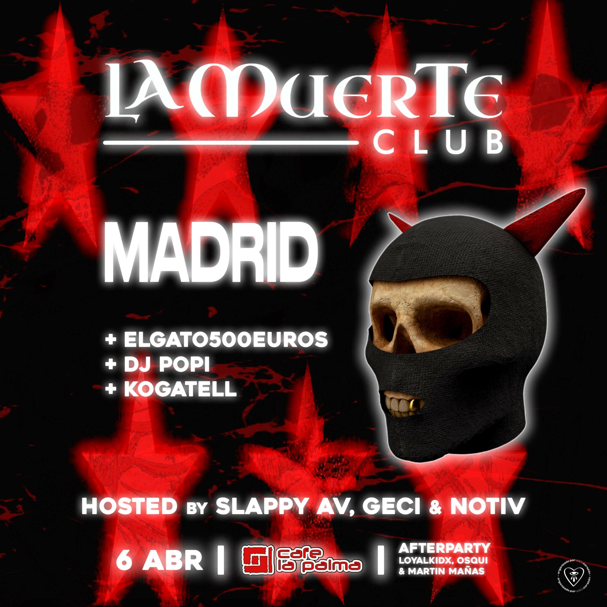 LAMUERTECLUB: ELGATO500 EUROS + DJ POPI + KOGATELL - Café la Palma